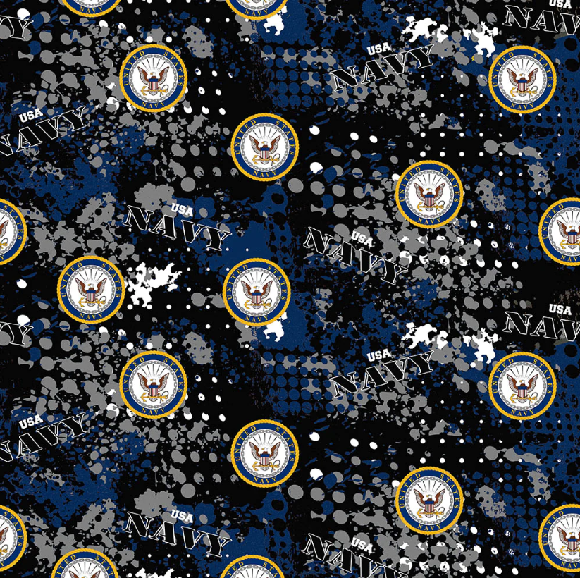 SE Military Navy Abstract Geo Logo — High Country Quilts
