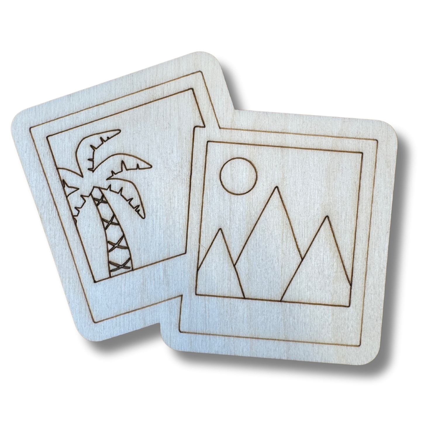 Unfinished Wood Etched Picture Shape | Paint By Line Crafts | up to 30 ...
