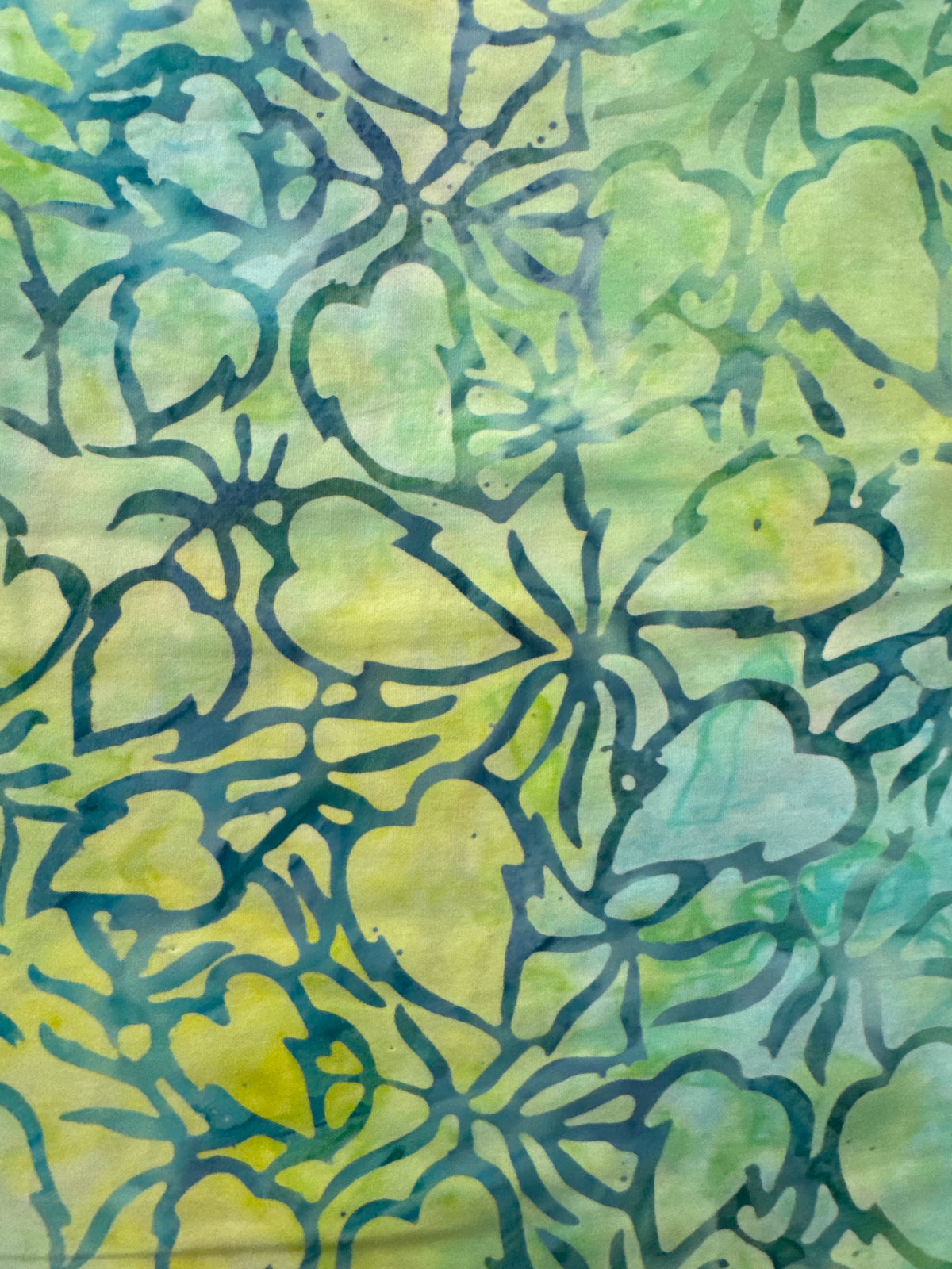 TT Leaves on Aqua and Yellow — High Country Quilts