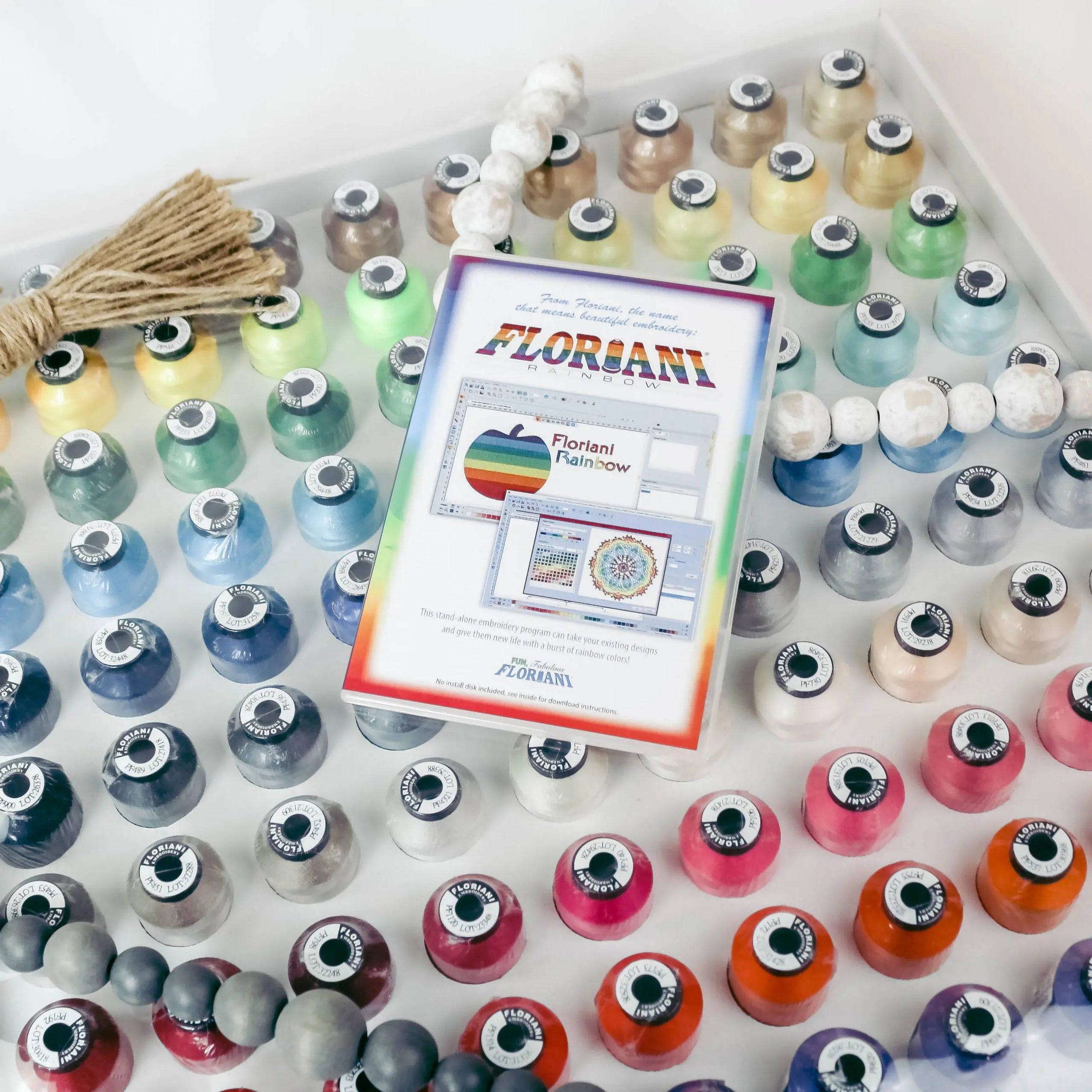 Floriani Thread 120 Spool Set - Spectrum Combo -Includes F120TS & Rain ...
