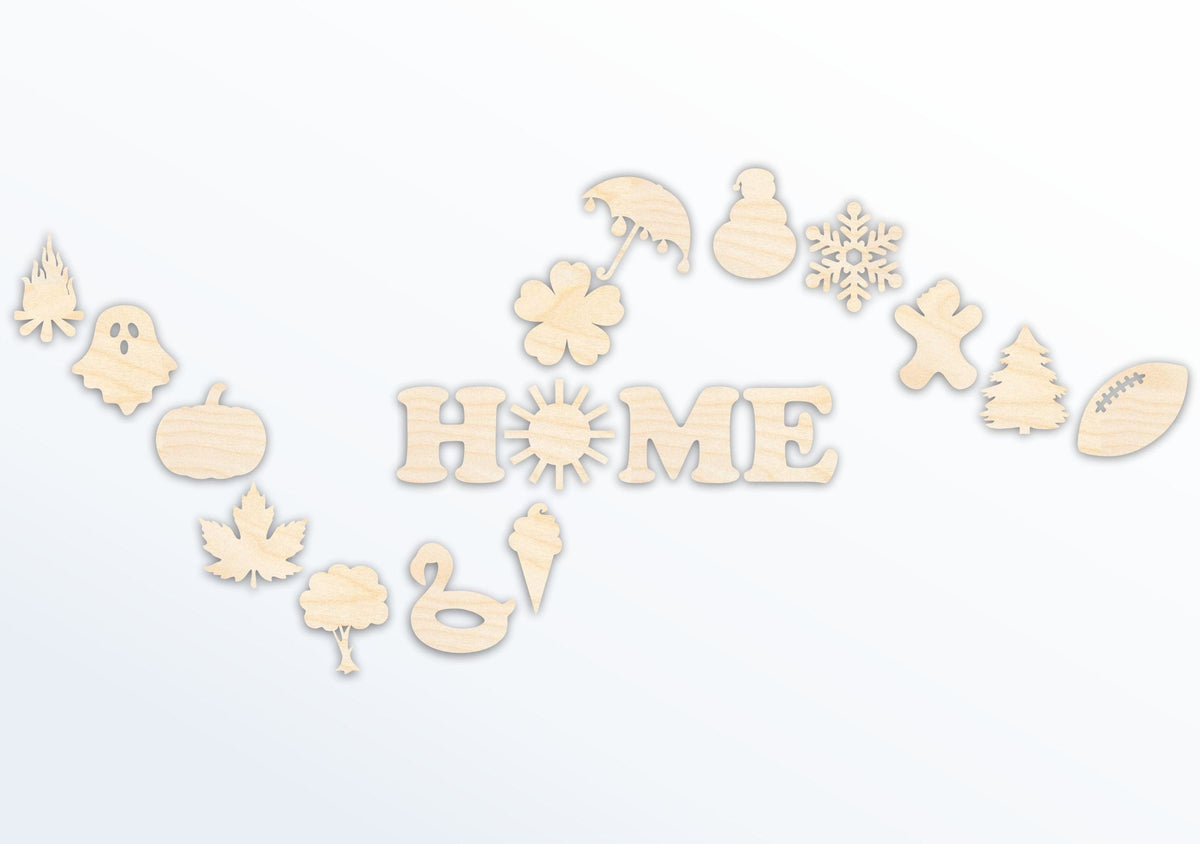 Unfinished Wood Interchangeable Home Craft Set - up to 60" DIY — High ...