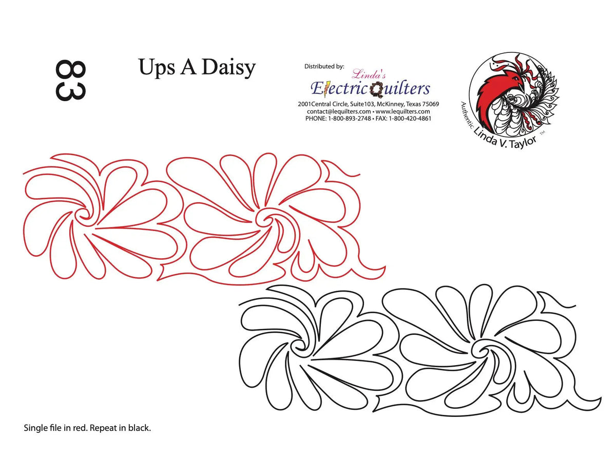 083 Ups A Daisy Pantograph by Linda V. Taylor — High Country Quilts