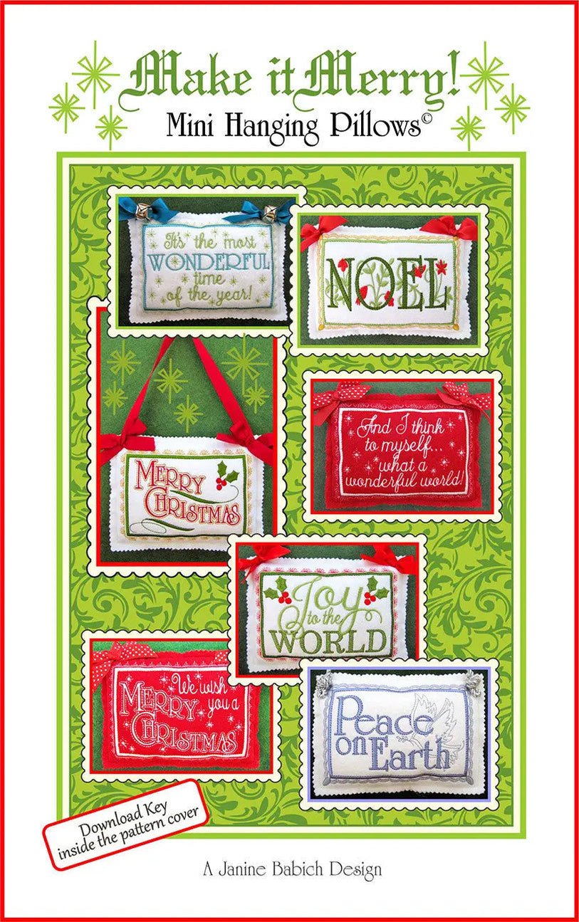 Make it Merry! Mini Hanging Pillows — High Country Quilts