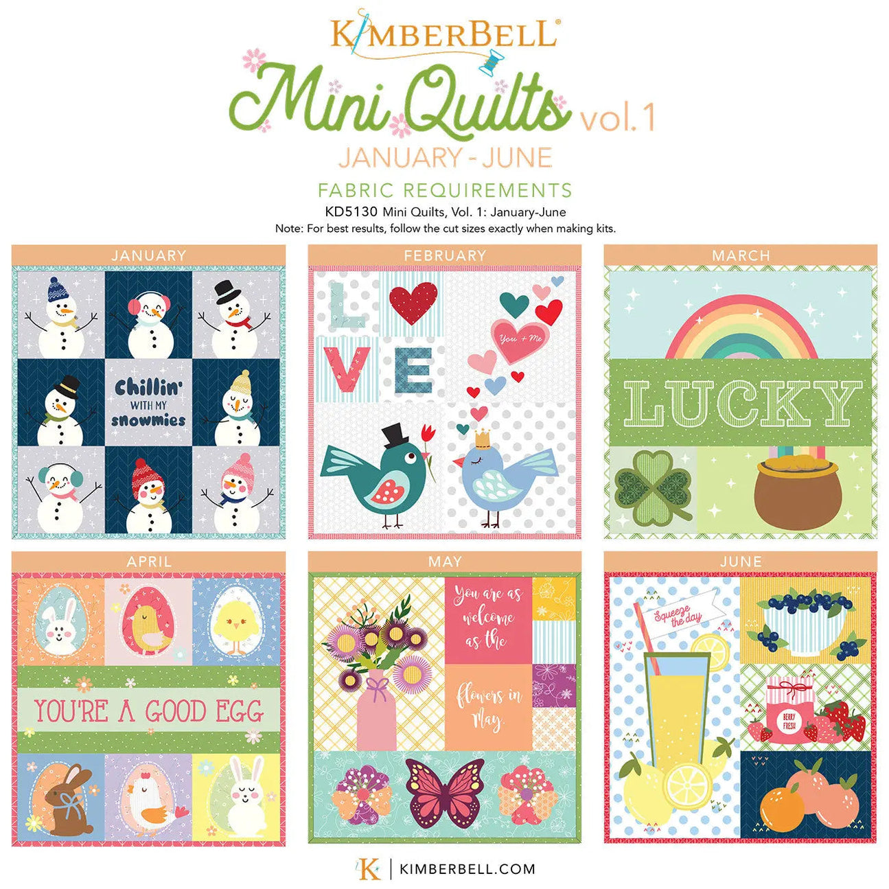Mini Quilts Volume 1 January - June — High Country Quilts