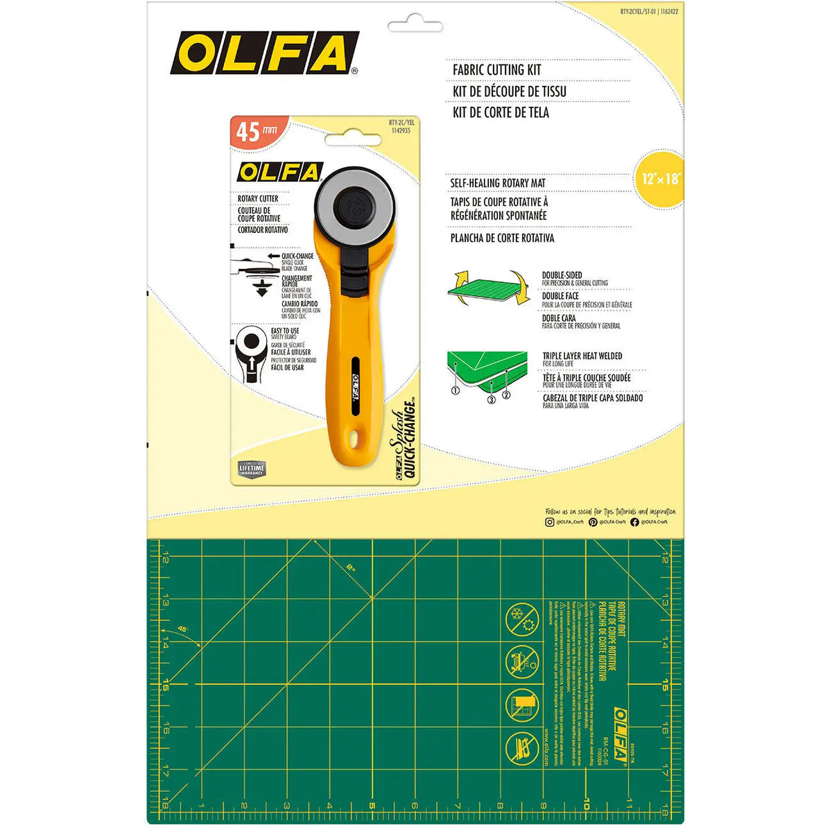 Olfa Fabric Cutting Kit Yellow — High Country Quilts