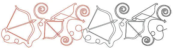 1723 Bows & Arrows Pantograph — High Country Quilts