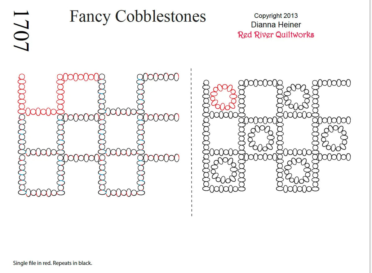 1707 Fancy Cobblestone Combo Pantograph & Block — High Country Quilts