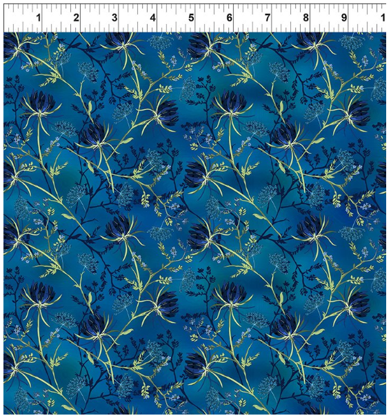 ITB La Luna Night Blooms Blue — High Country Quilts