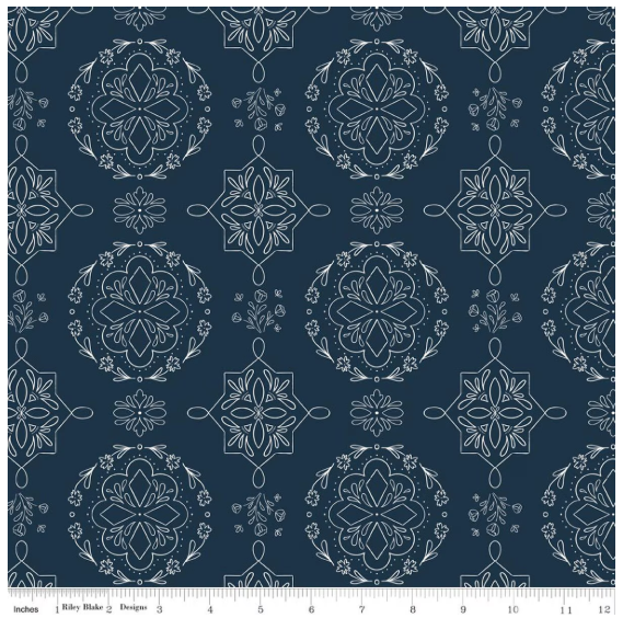 RB Homage Doilies Oxford Blue — High Country Quilts
