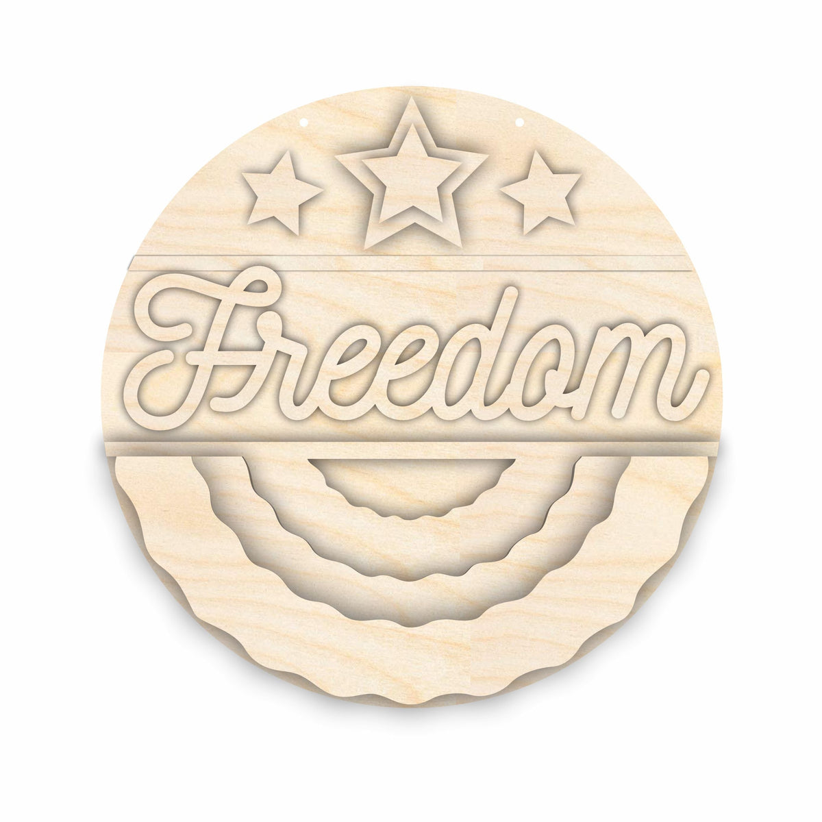 Unfinished Wood Freedom Door Sign Kit | Wood Craft Cutouts | 1/4" Thic ...